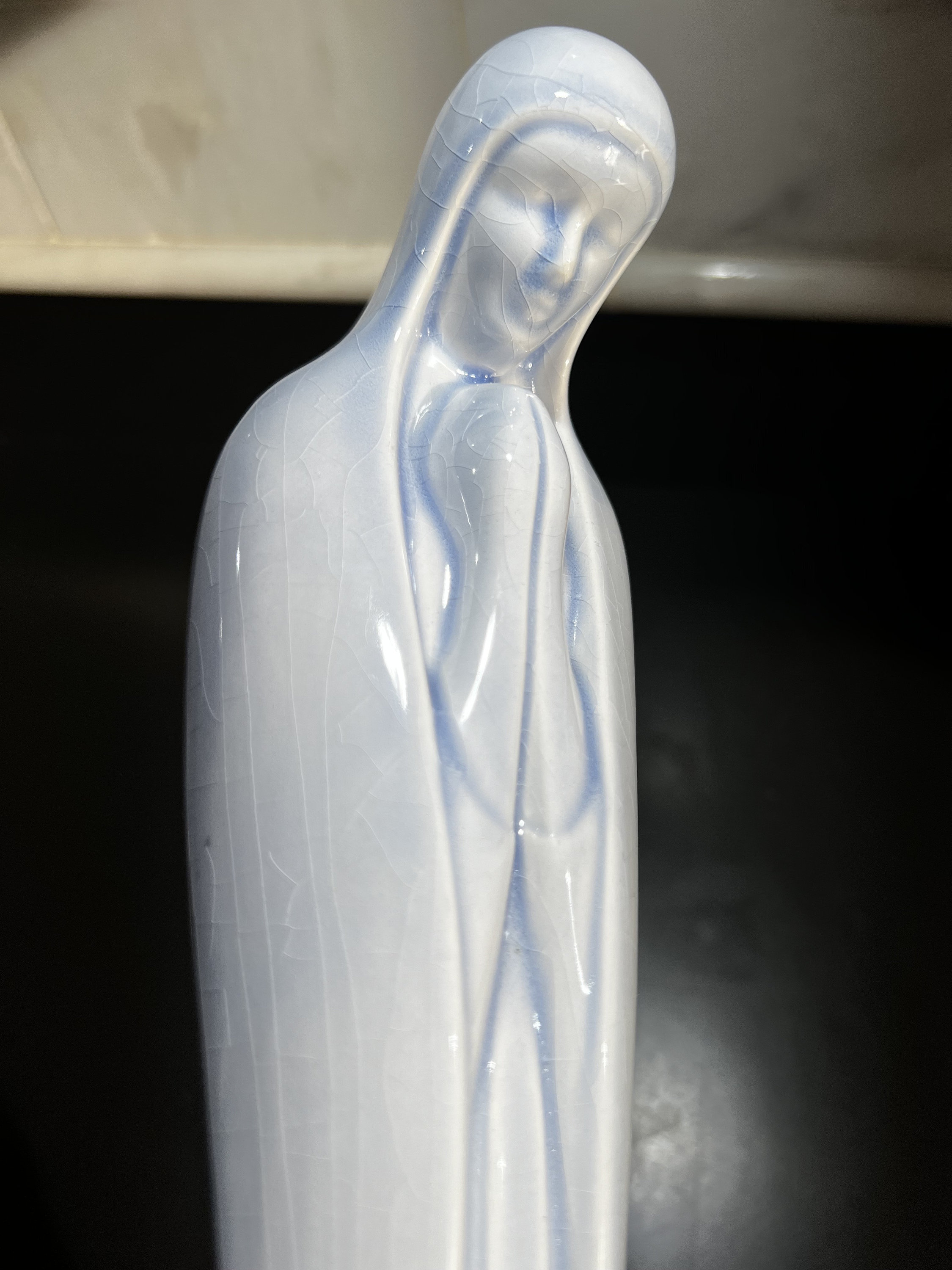 13 Vintage Blue Praying Madonna Figurine Blessed Mother Mary Ceramic ...