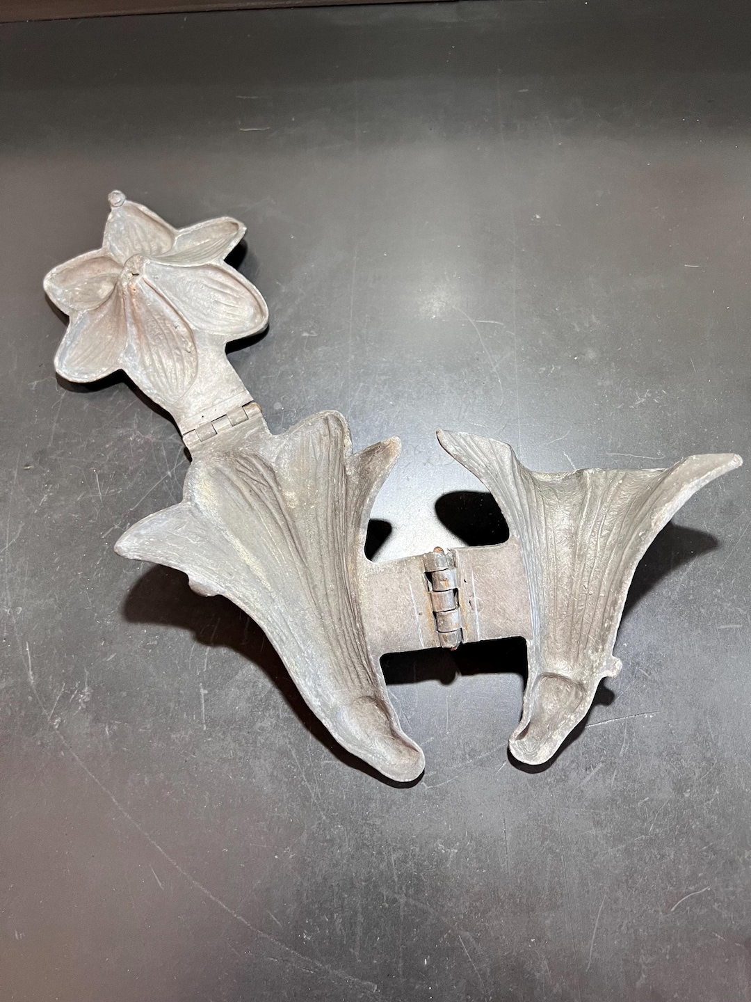 Vintage Pewter Mold Lily Flower #354 Ice Cream, Butter, or Chocolate 3 ...