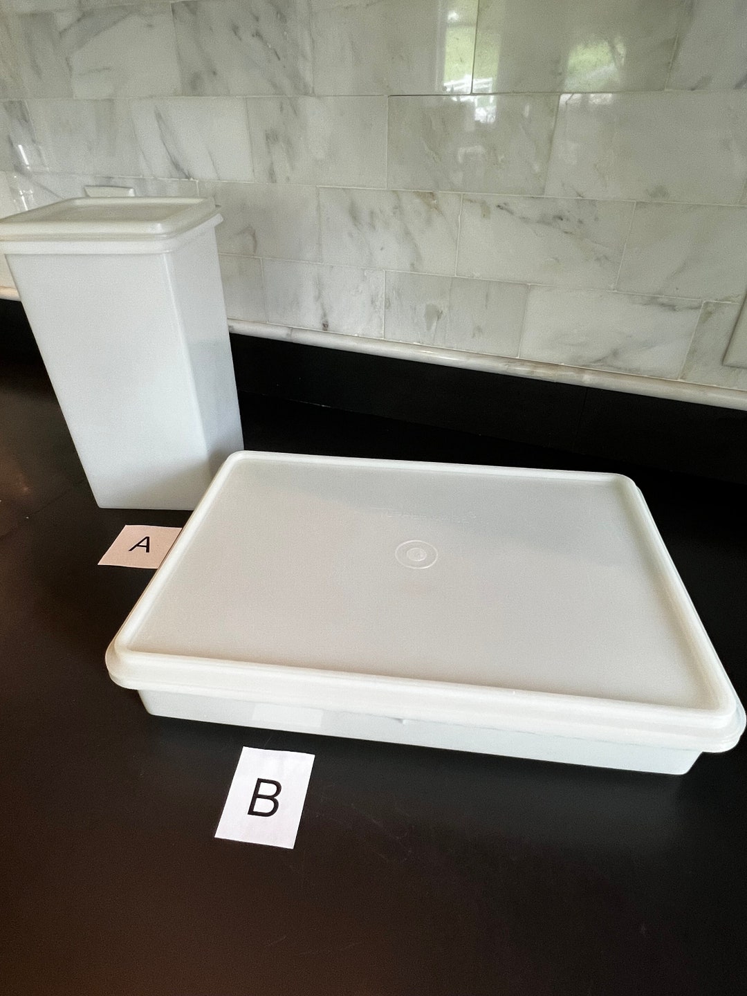 Vintage Tupperware Containers. One Bread Keeper Storage Canister. One 9 ...