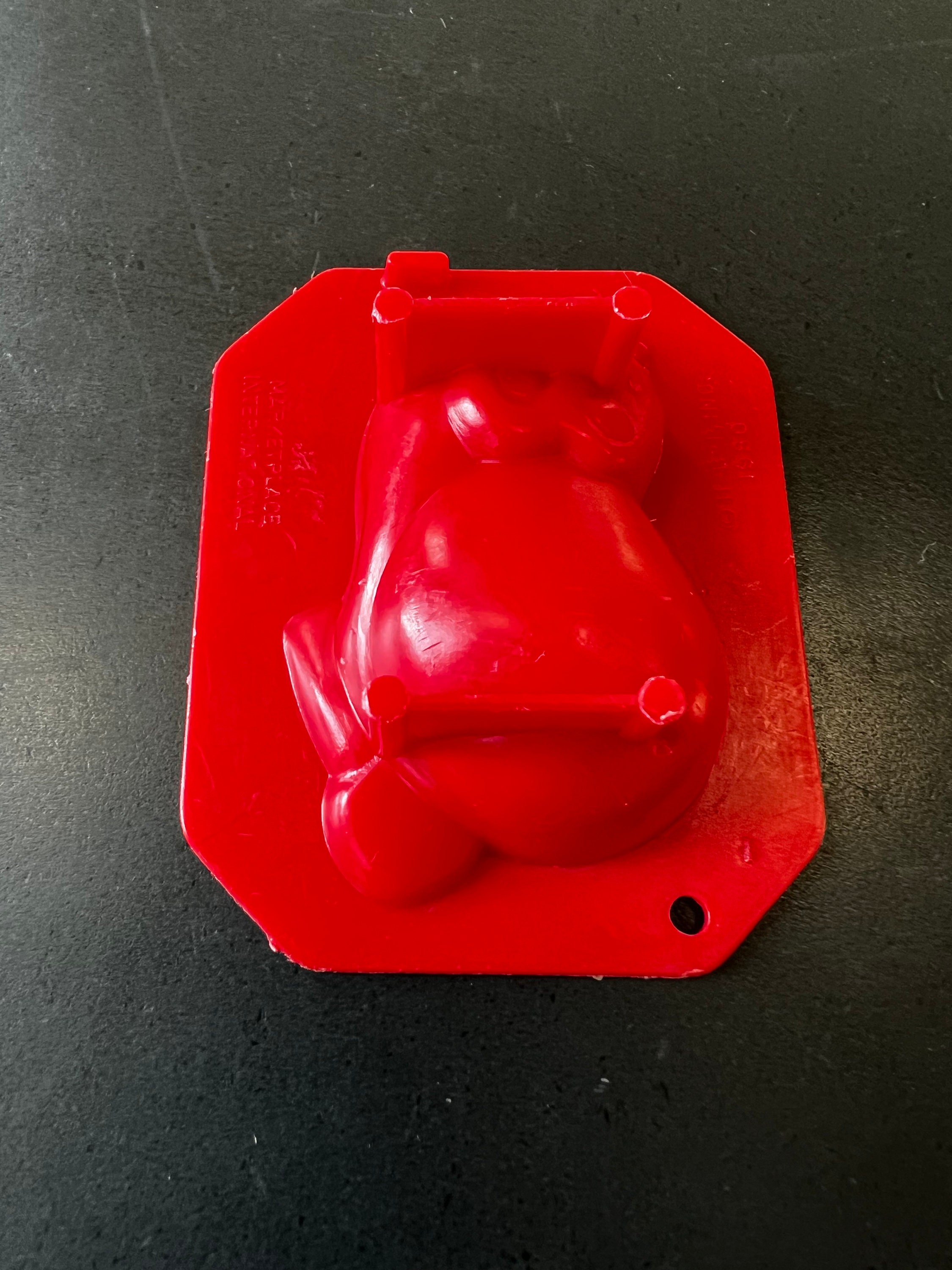 Vintage 1980 Flintstones Red Jello Mold Fred Flintstone and - Etsy