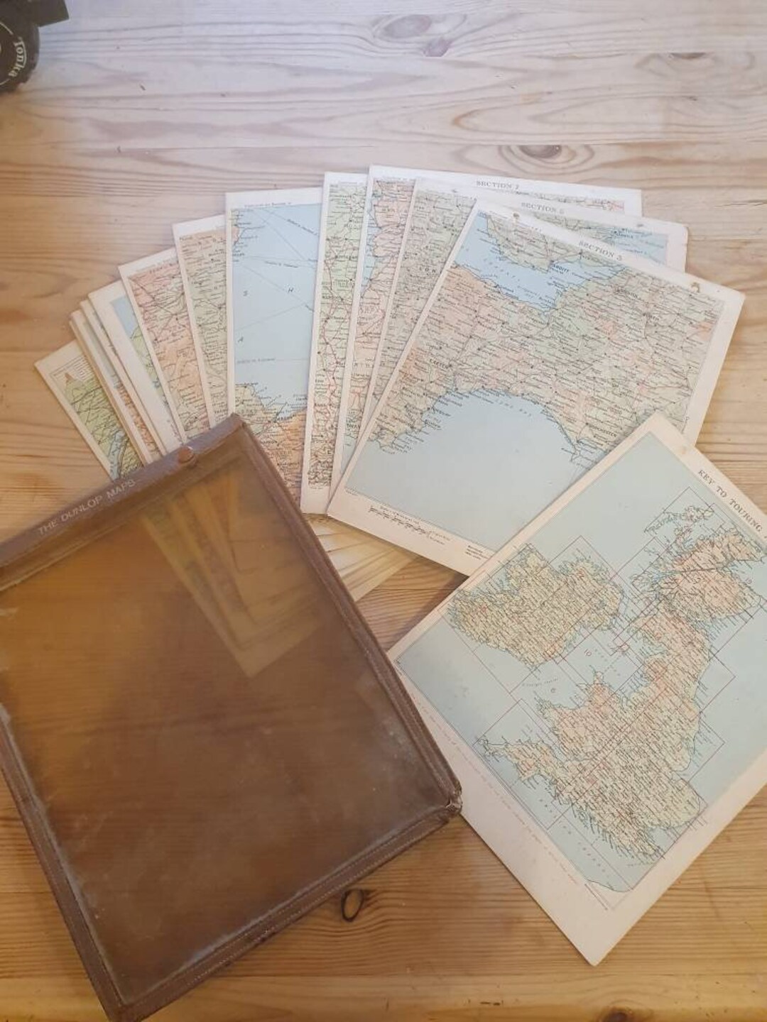 Antique Dunlop Road Map - Etsy