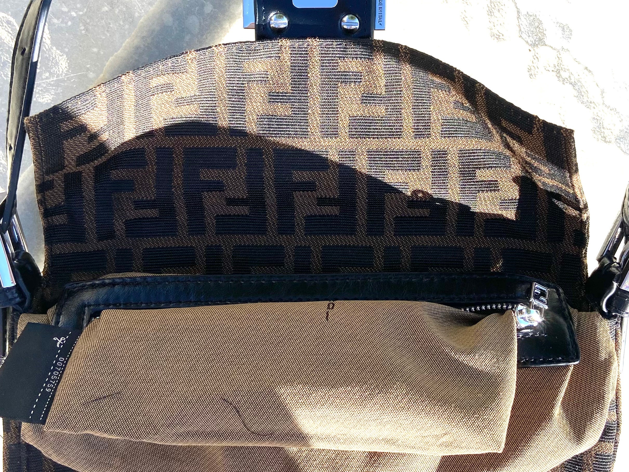 Vintage FENDI Pochette Canvas FF Signatures Shoulder Bag - Etsy