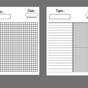 Printable Notes Pages | Print at Home Planner Pages Note Taking Pack ...