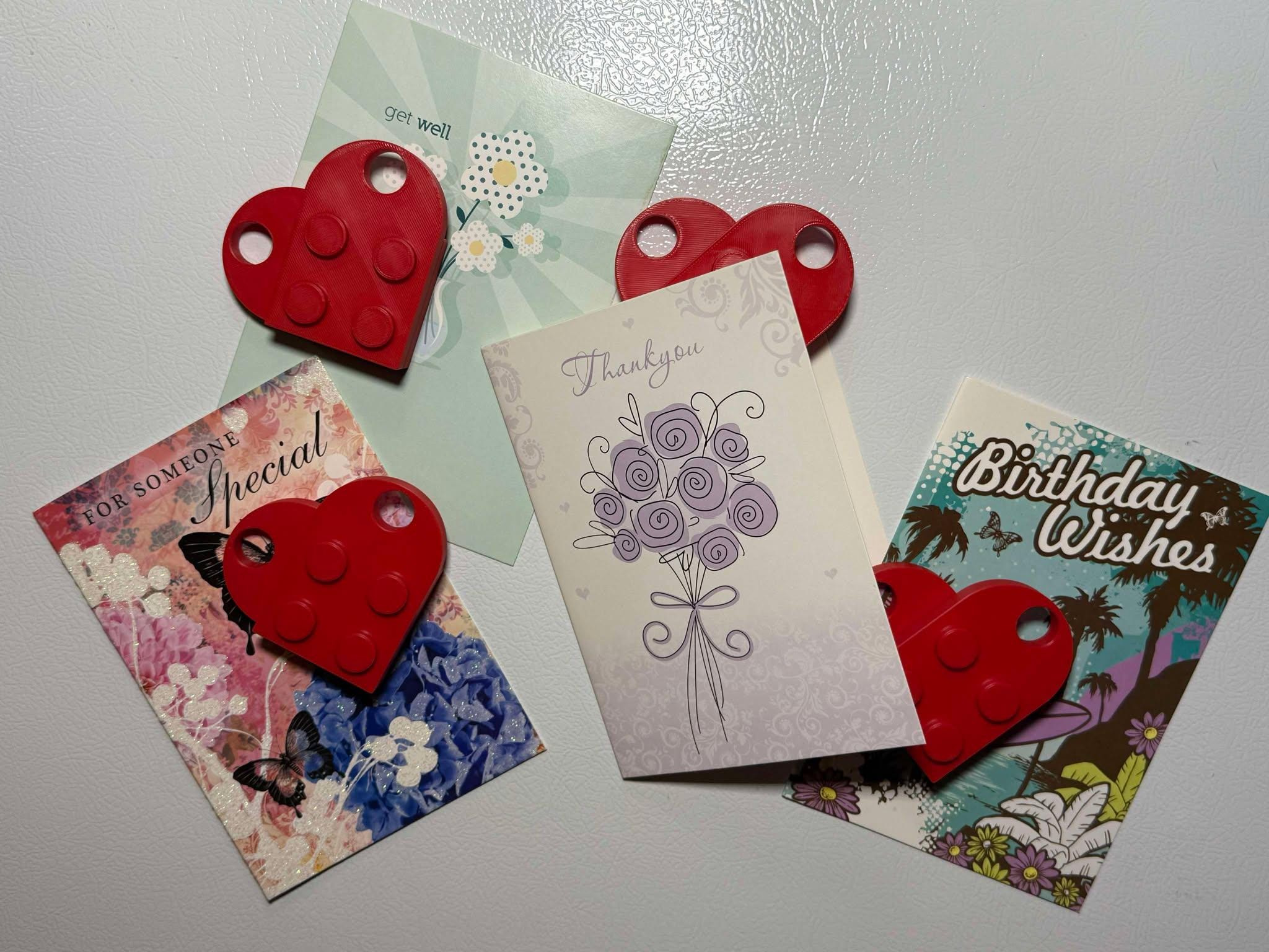 3d Printed *lego-inspired* Magnetic Hearts - Etsy