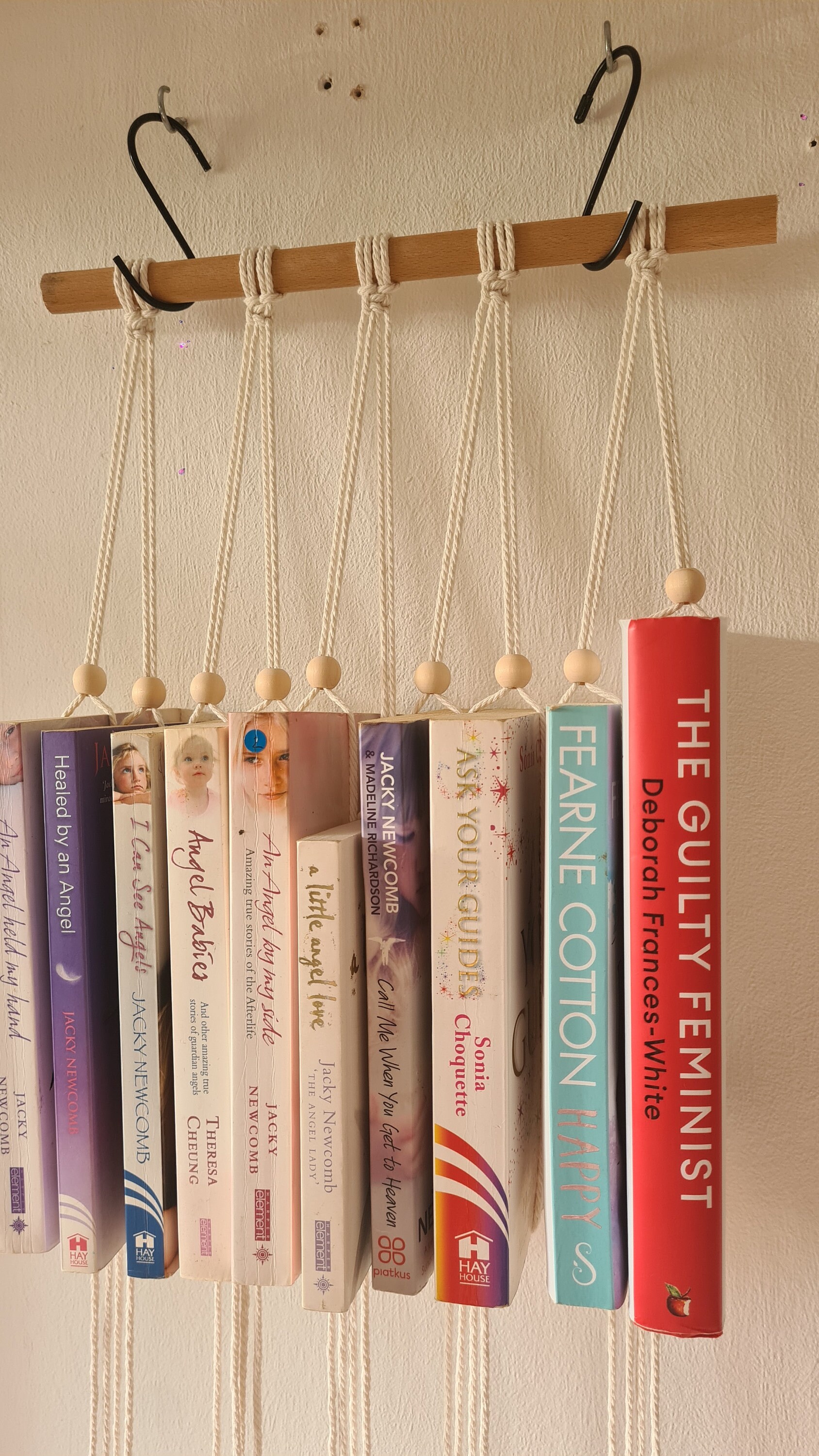Handmade Macrame Hanging Bookshelf/double Bookshelf - Etsy UK