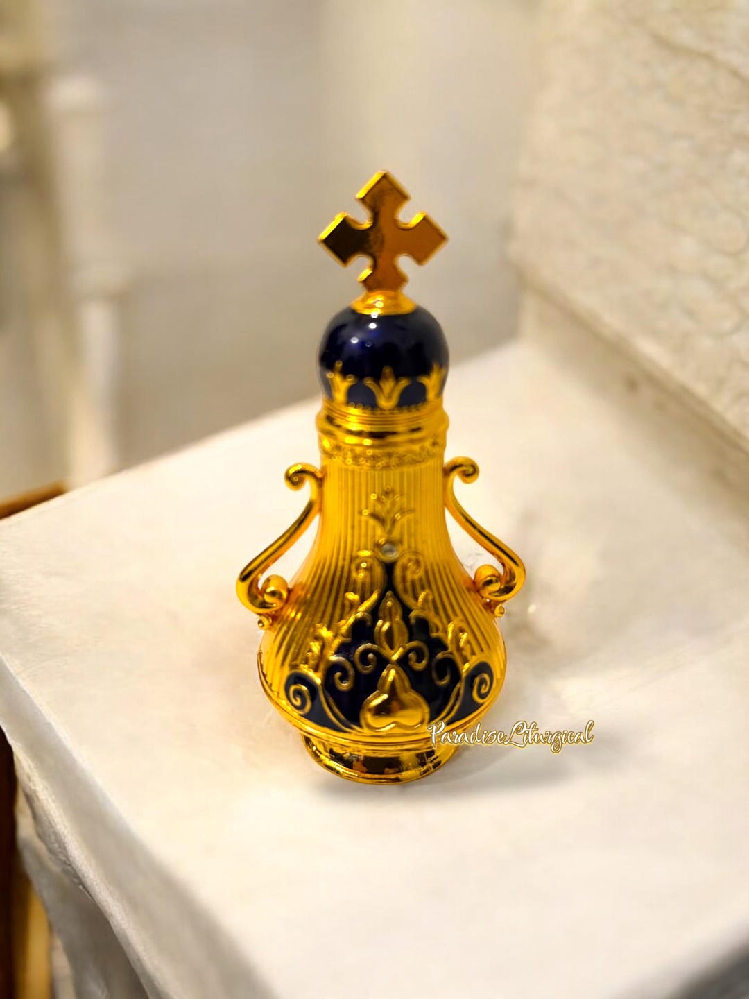 Holy Oil Chrism Vessel Anointing Bottle Cross Arabica Perfume Personal ...