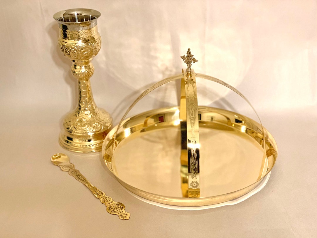 Ethiopian Orthodox Chalice Set Coptic Golden Paten Eritrea Church Holy ...