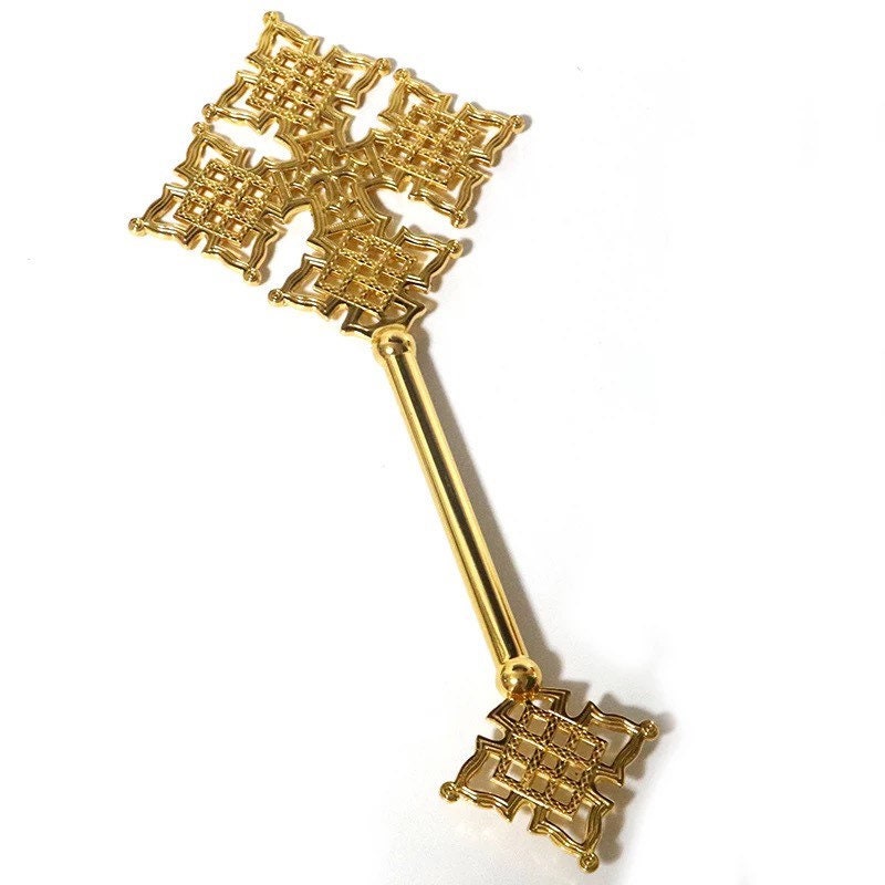 Ethiopian Hand Cross Gold Orthodox Coptic Bishop Priest Jerusalem ...