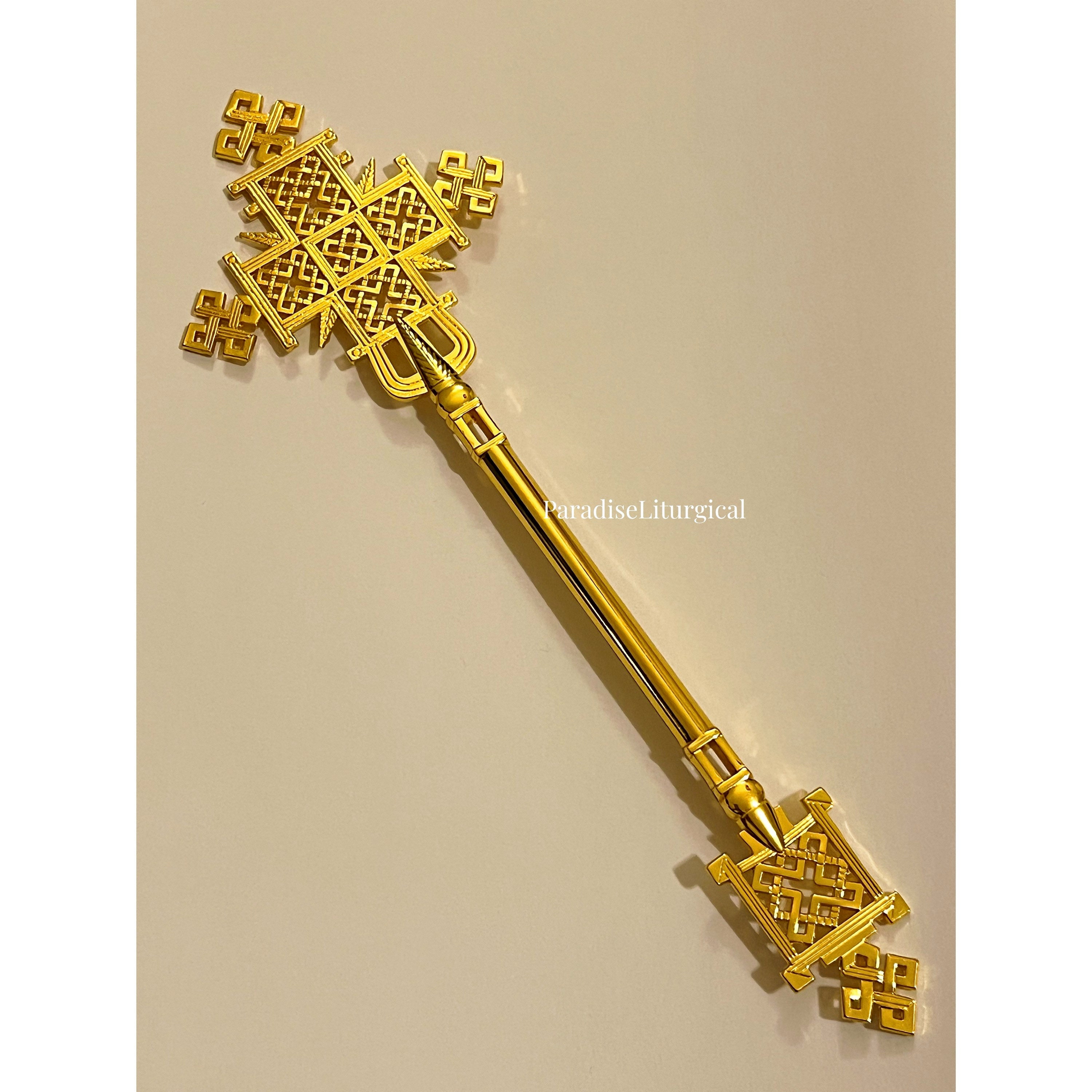 Ethiopian Hand-cross Gold Orthodox Tekle-haymanote Jerusalem Eritrean ...
