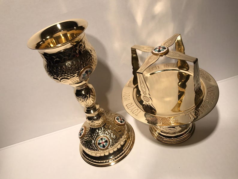 Orthodox Chalice Set Communion Eastern Byzantine Catholic Church Mass ...