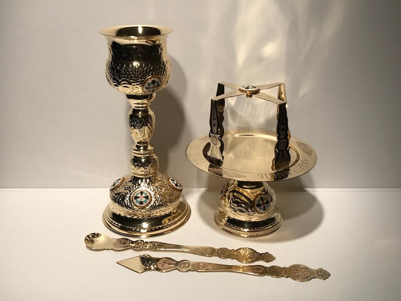 Orthodox Chalice Set Communion Eastern Byzantine Catholic Church Mass ...