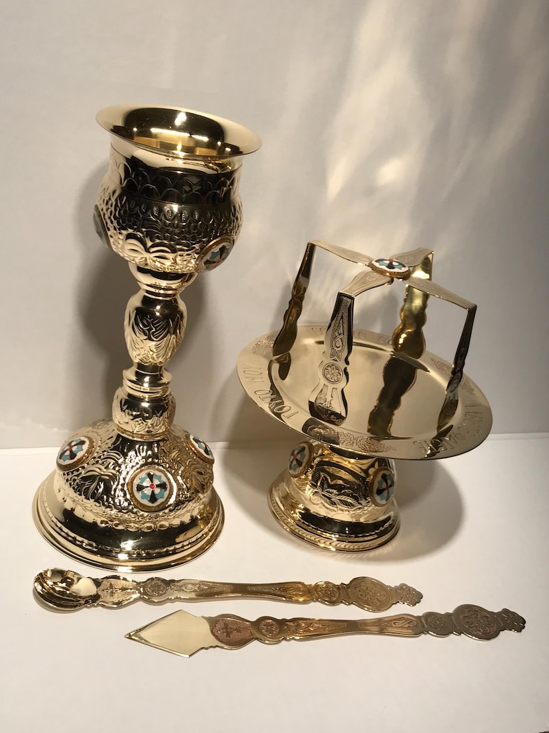 Orthodox Chalice Set Communion Eastern Byzantine Catholic Church Mass ...