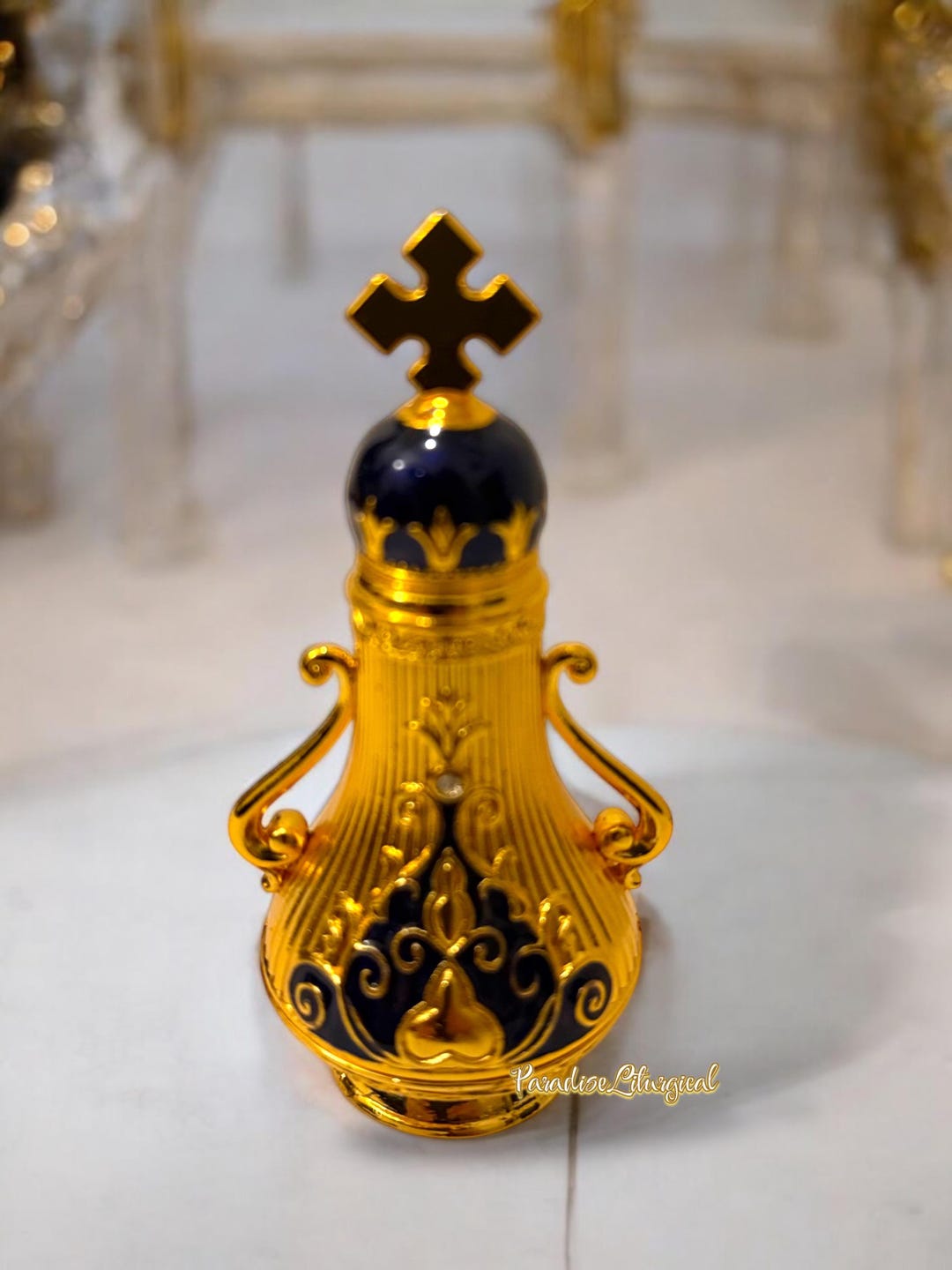 Holy Oil Chrism Vessel Anointing Bottle Cross Arabica Perfume Personal ...