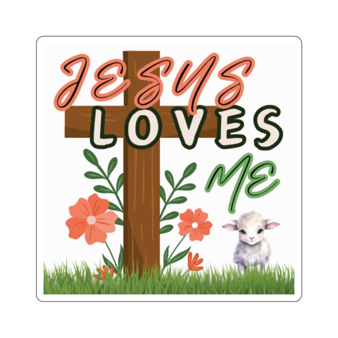Jesus Loves Me Sticker - Etsy
