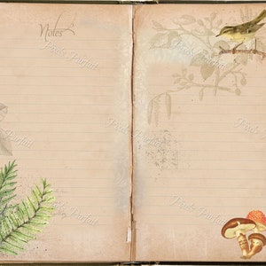 Vintage Forest Junk Journal Instant Printable Pages, Old-fashioned ...