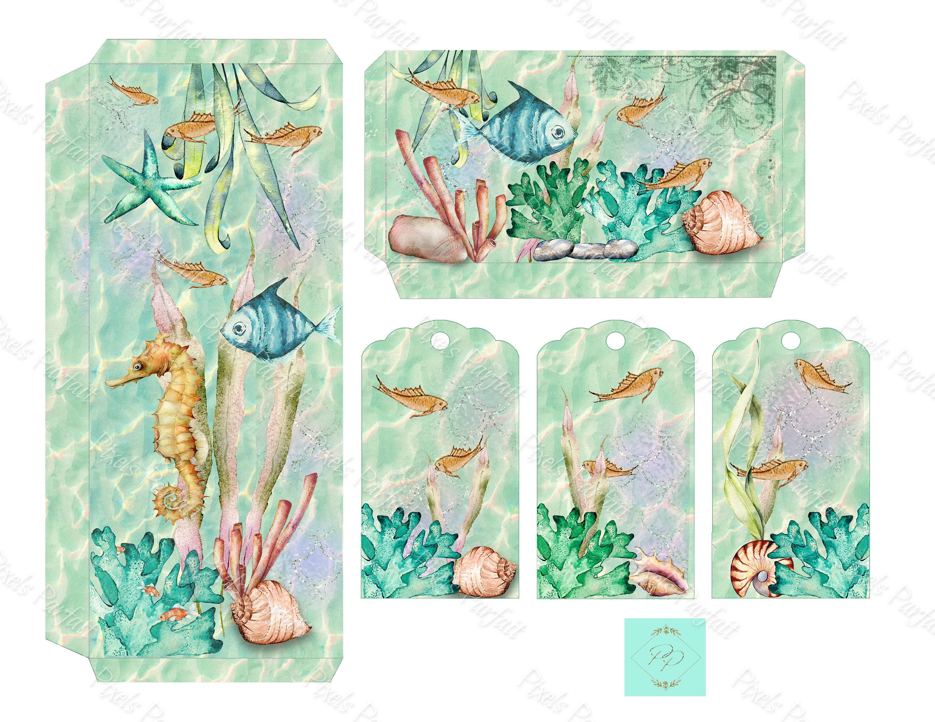 Vintage Ocean Junk Journal Pages, Sea Theme Instant Download Printable ...
