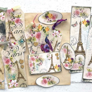Vintage Paris Shabby Chic Instant Download Printable Papers for Junk ...