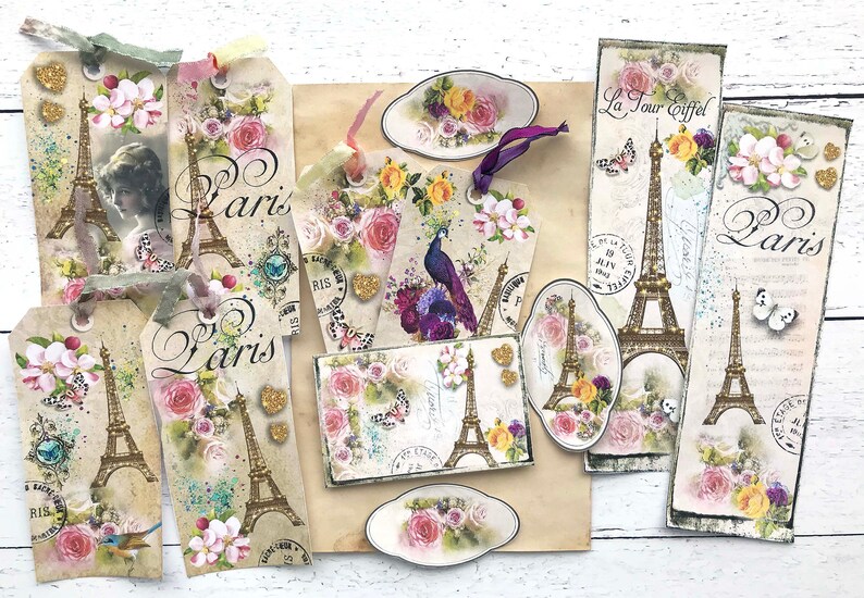 Vintage Paris Shabby Chic Instant Download Printable Papers for Junk ...