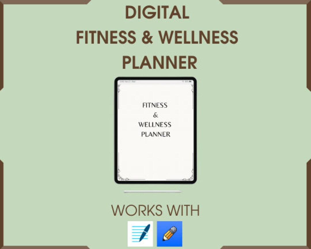 Digital Fitness & Wellness Planner | Goodnotes Planner, Notability ...