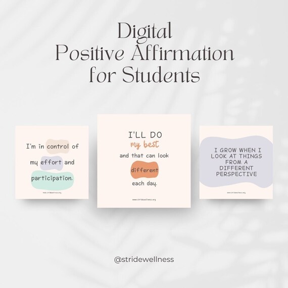 Student Affirmation Cards Teen Affirmation Cards - Etsy