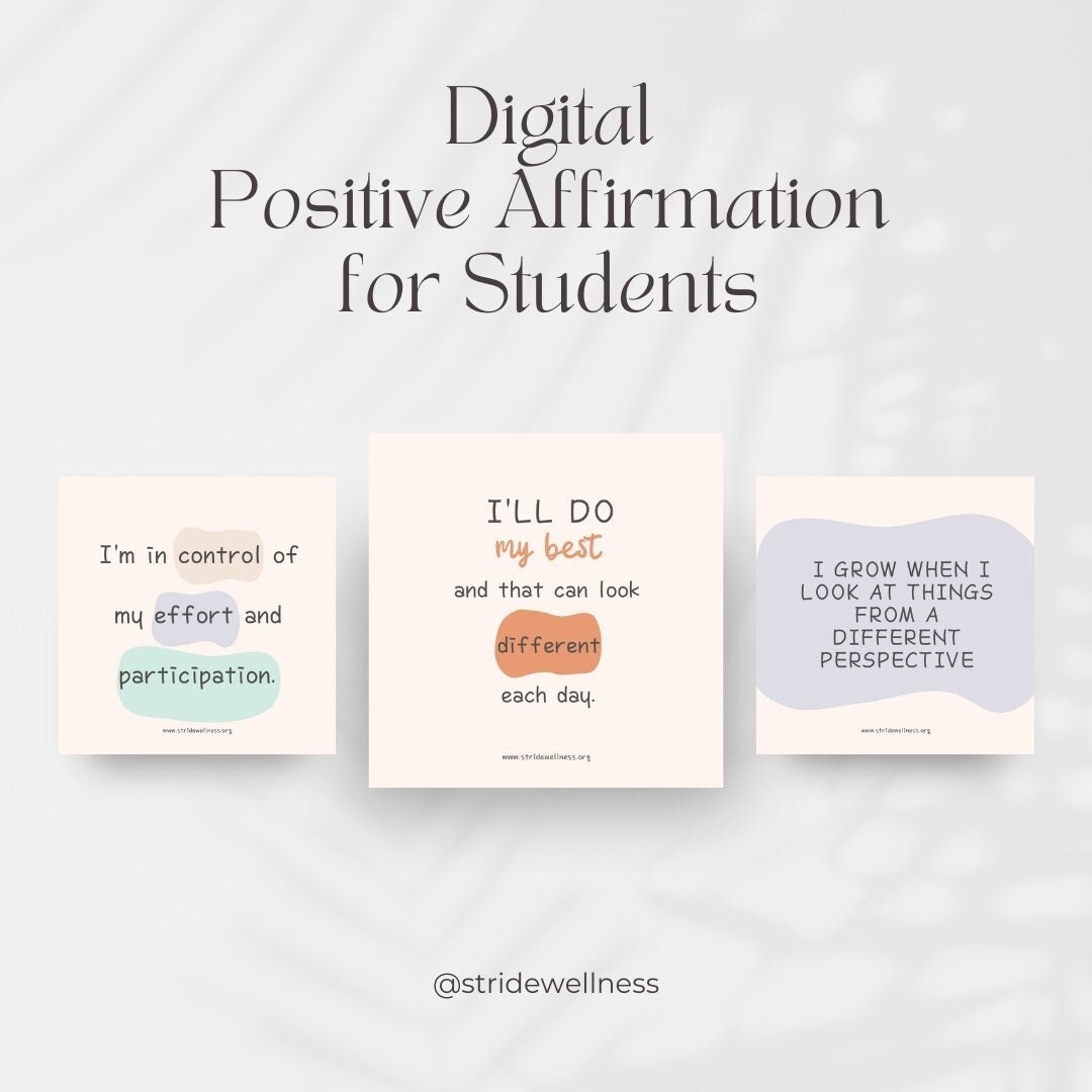 Student Affirmation Cards Teen Affirmation Cards - Etsy