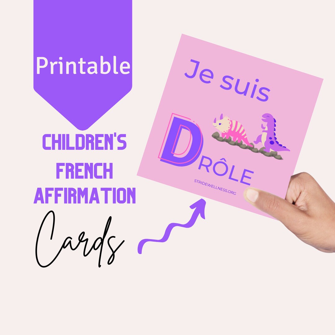 Affirmation Cards for Kids Printable French Affirmations - Etsy