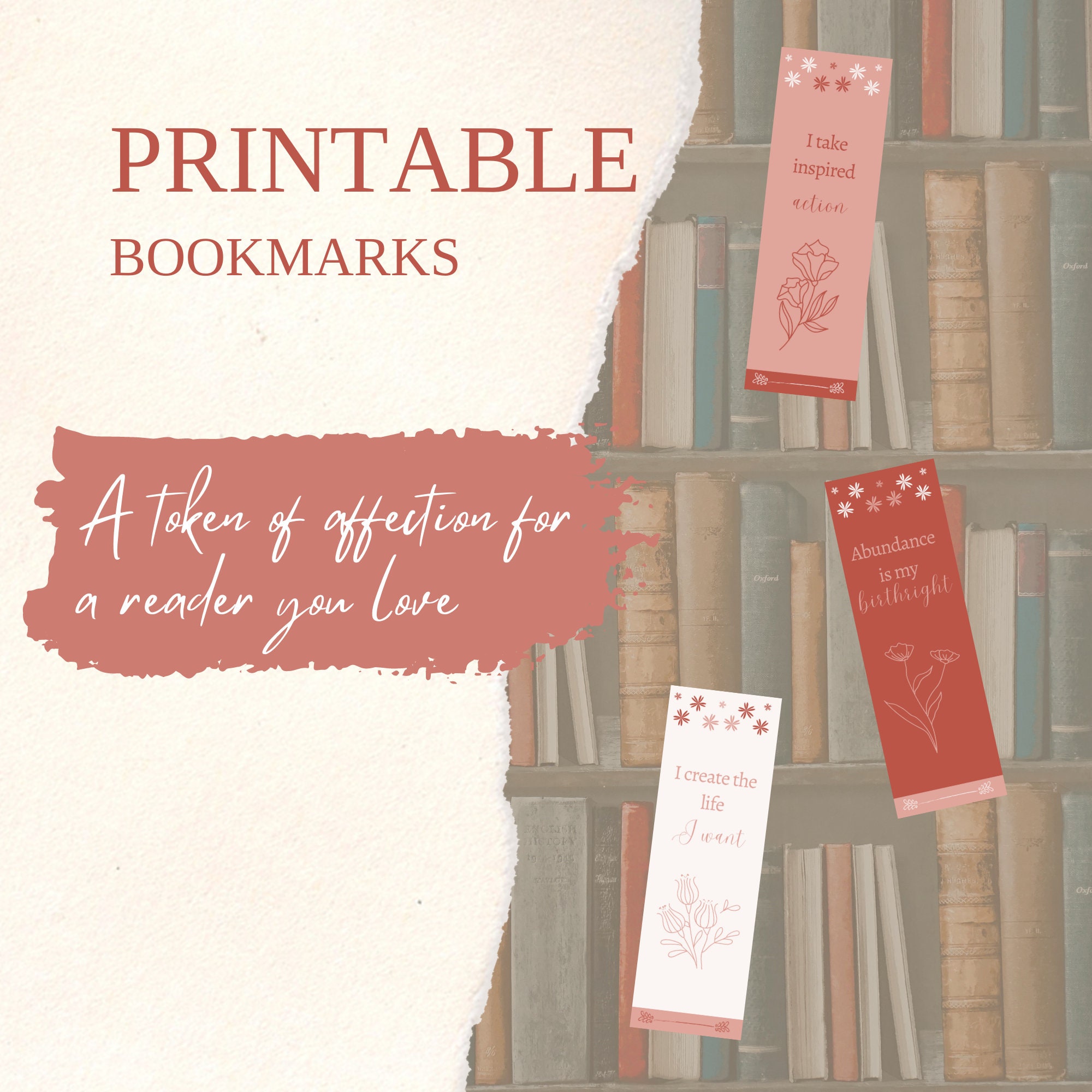 Printable Affirmation Bookmarks Bookmark Set - Etsy