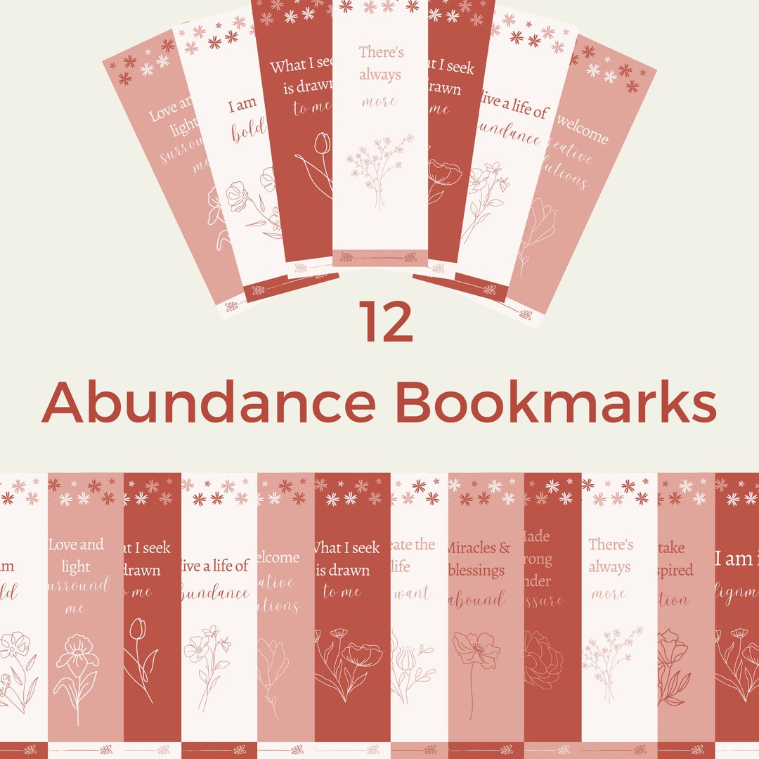 Printable Affirmation Bookmarks Bookmark Set - Etsy