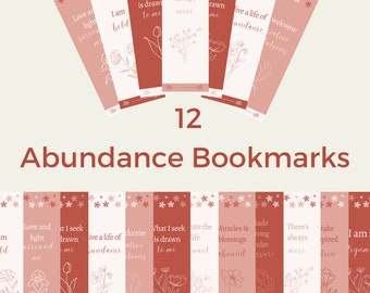Printable Bookmark Set, Motivational Printable Bookmark, Affirmation ...