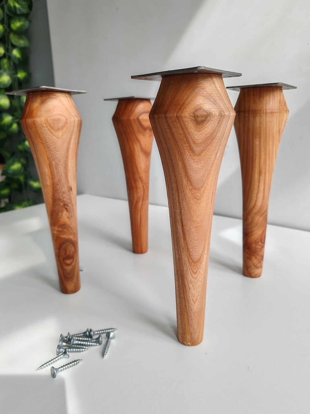 Tapered Carved Sofa Legs Elm Wood in Photo Set 4 , Living Room ...