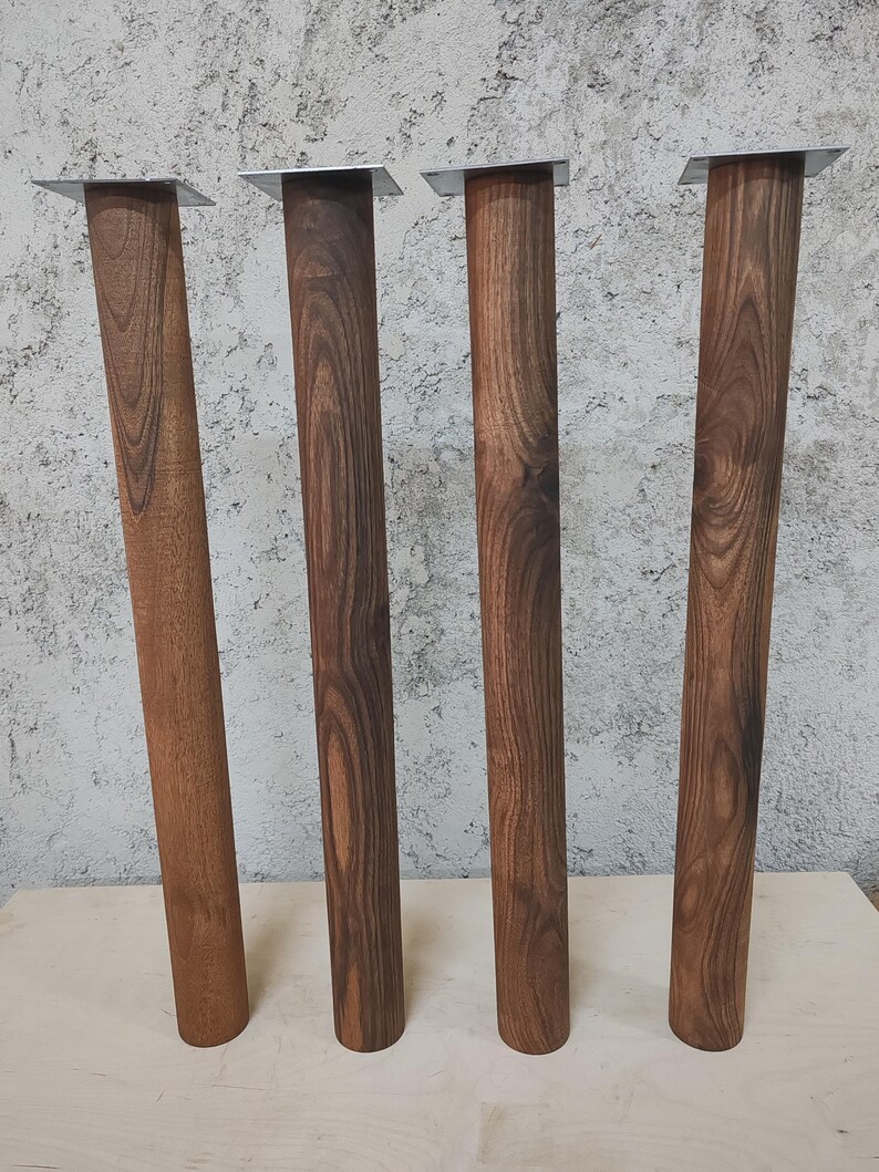 Solid Beech Cylinder Table Legs (set of 4) – Custom Sizes Available ...