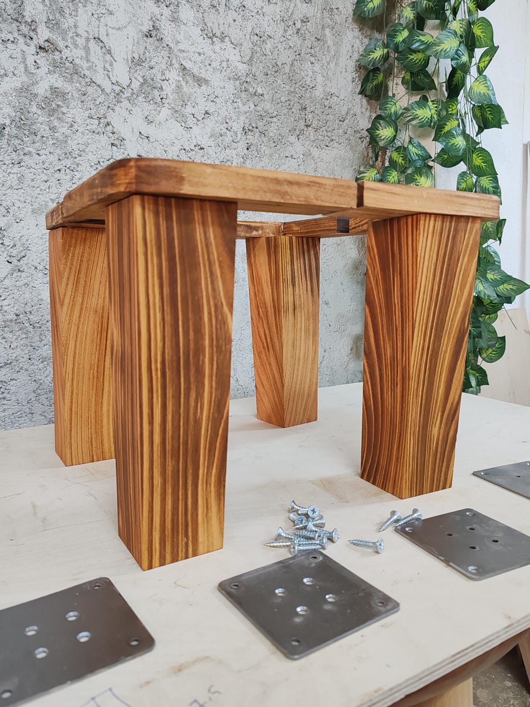 Cherry Table Legs Square Handcrafted, Coffee Table Legs , 3" Square ...