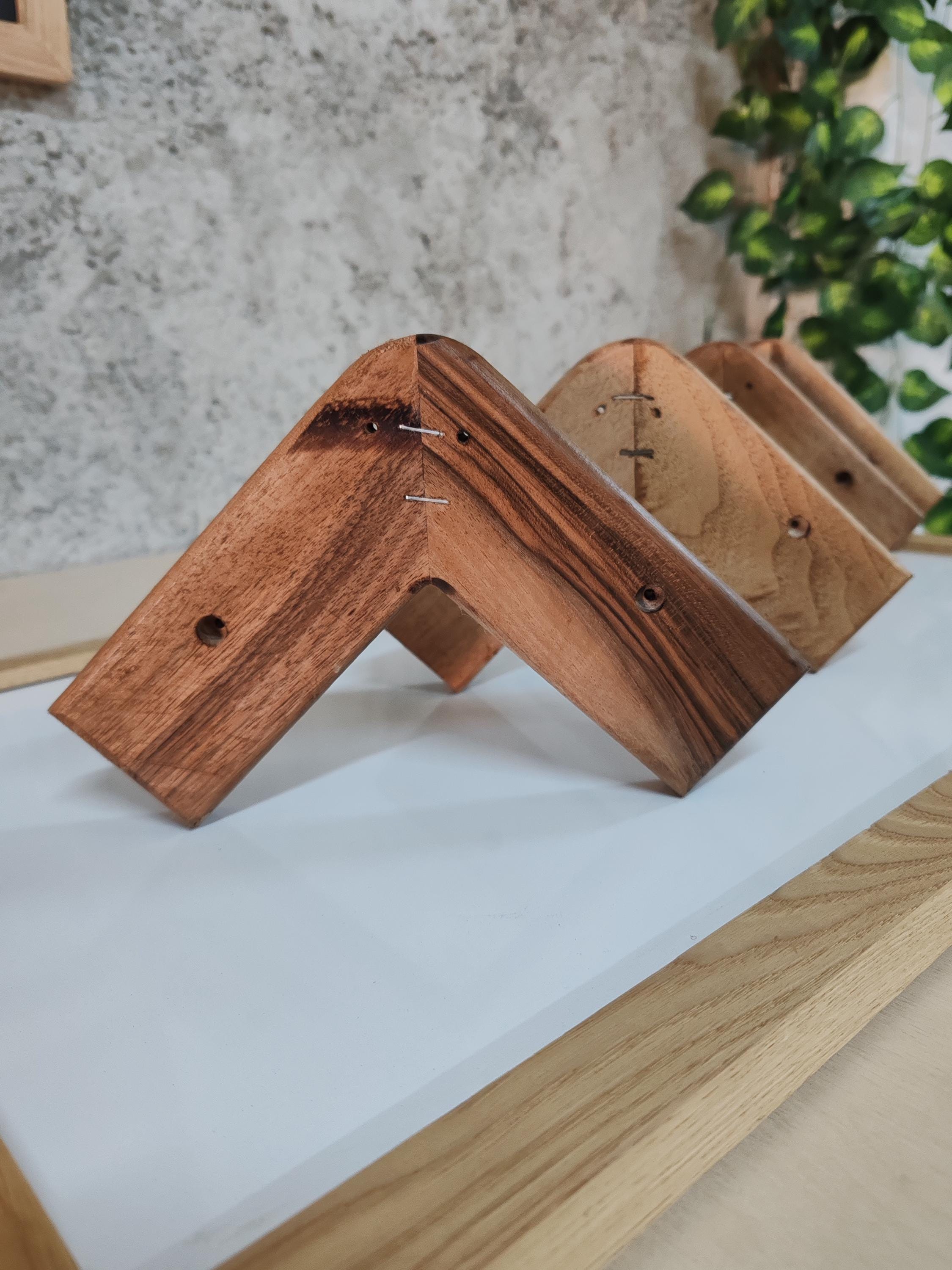 Table Leg Brackets Handmade Walnut Wooden – Durable and Stylish Table ...