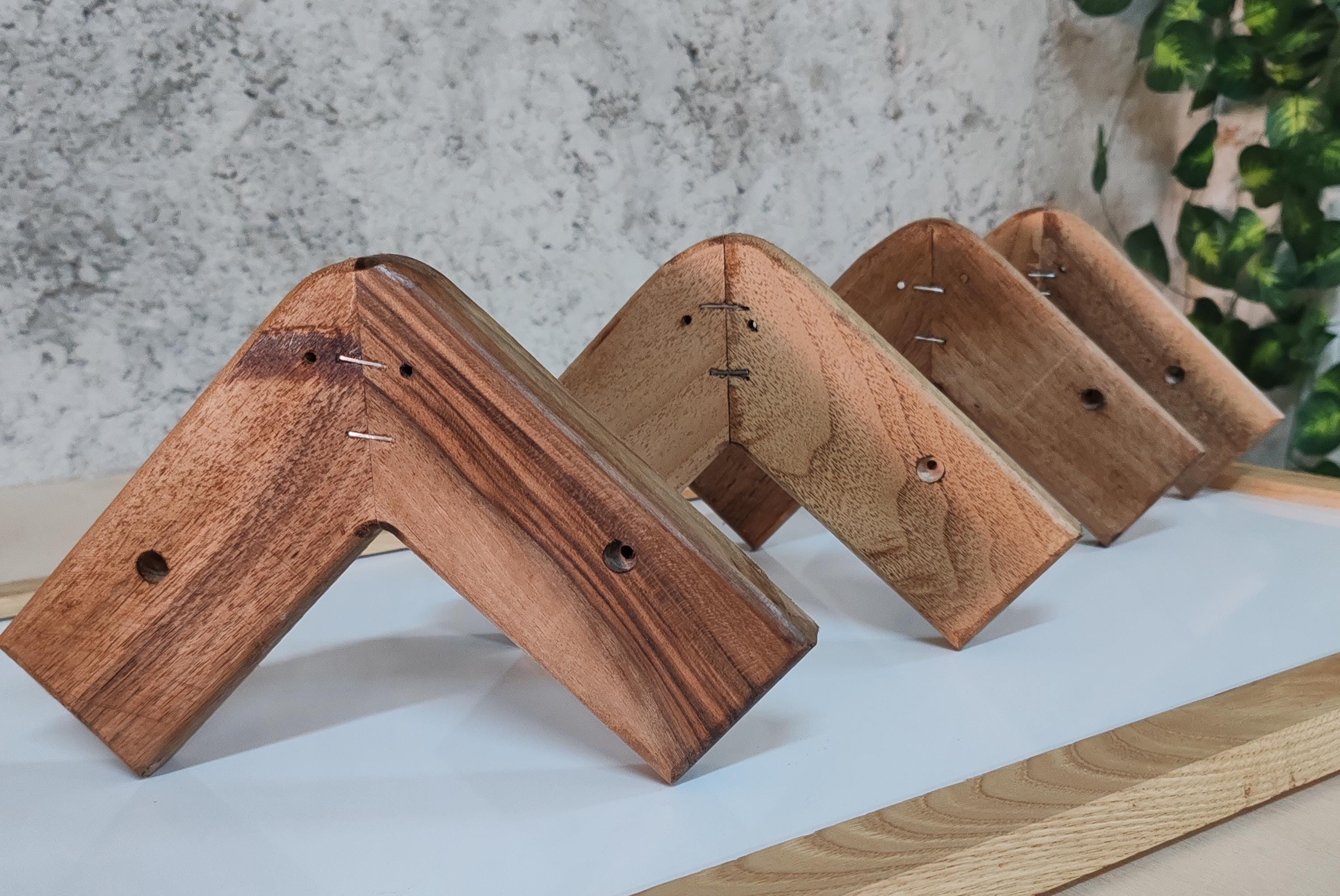 Table Leg Brackets Handmade Walnut Wooden – Durable and Stylish Table ...