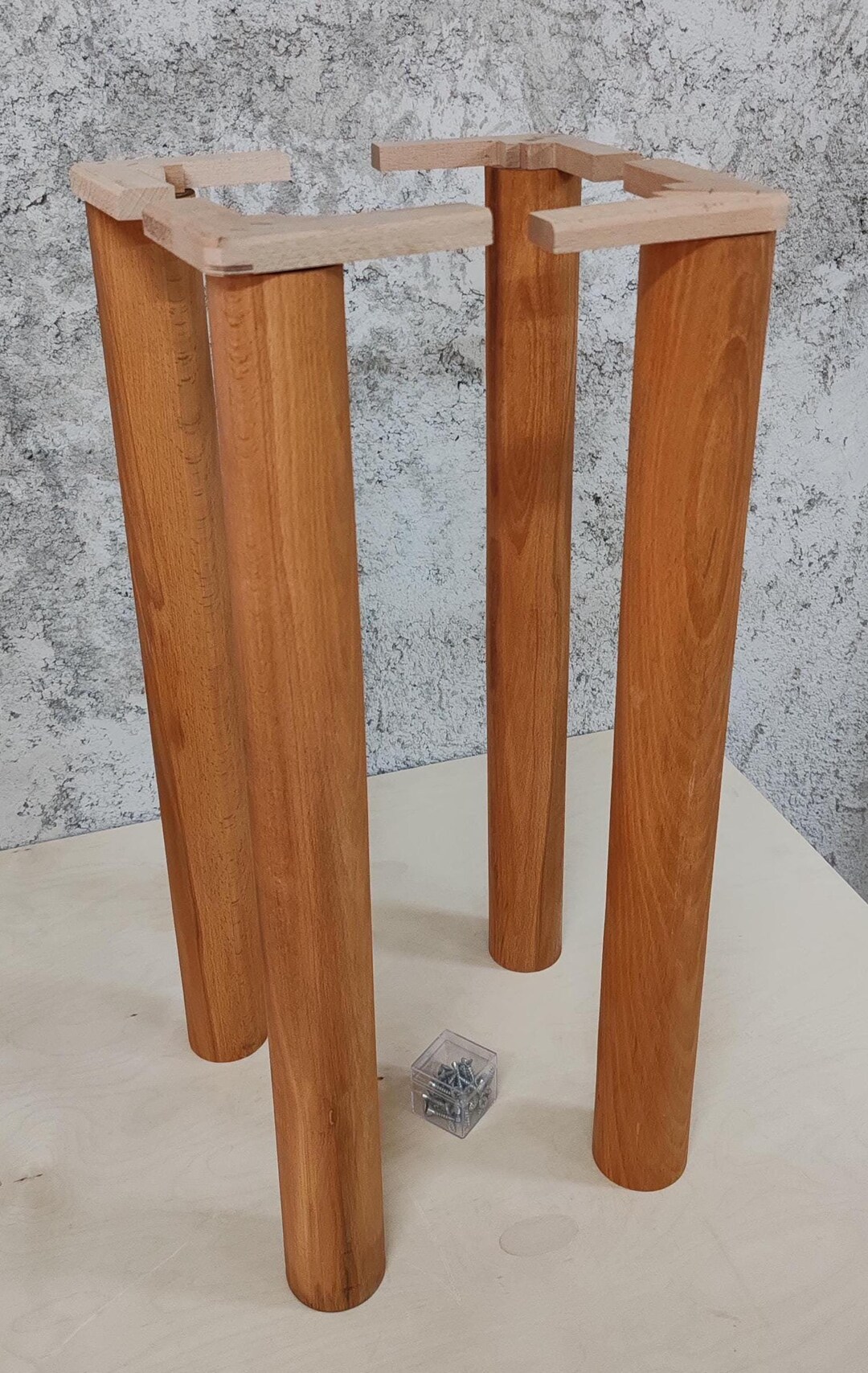 Solid Beech Cylinder Table Legs (set of 4) – Custom Sizes Available ...
