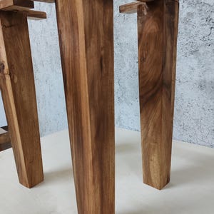 Walnut Table Legs Square 3" Wide Tapered, Handcrafted Set of 4 - Etsy