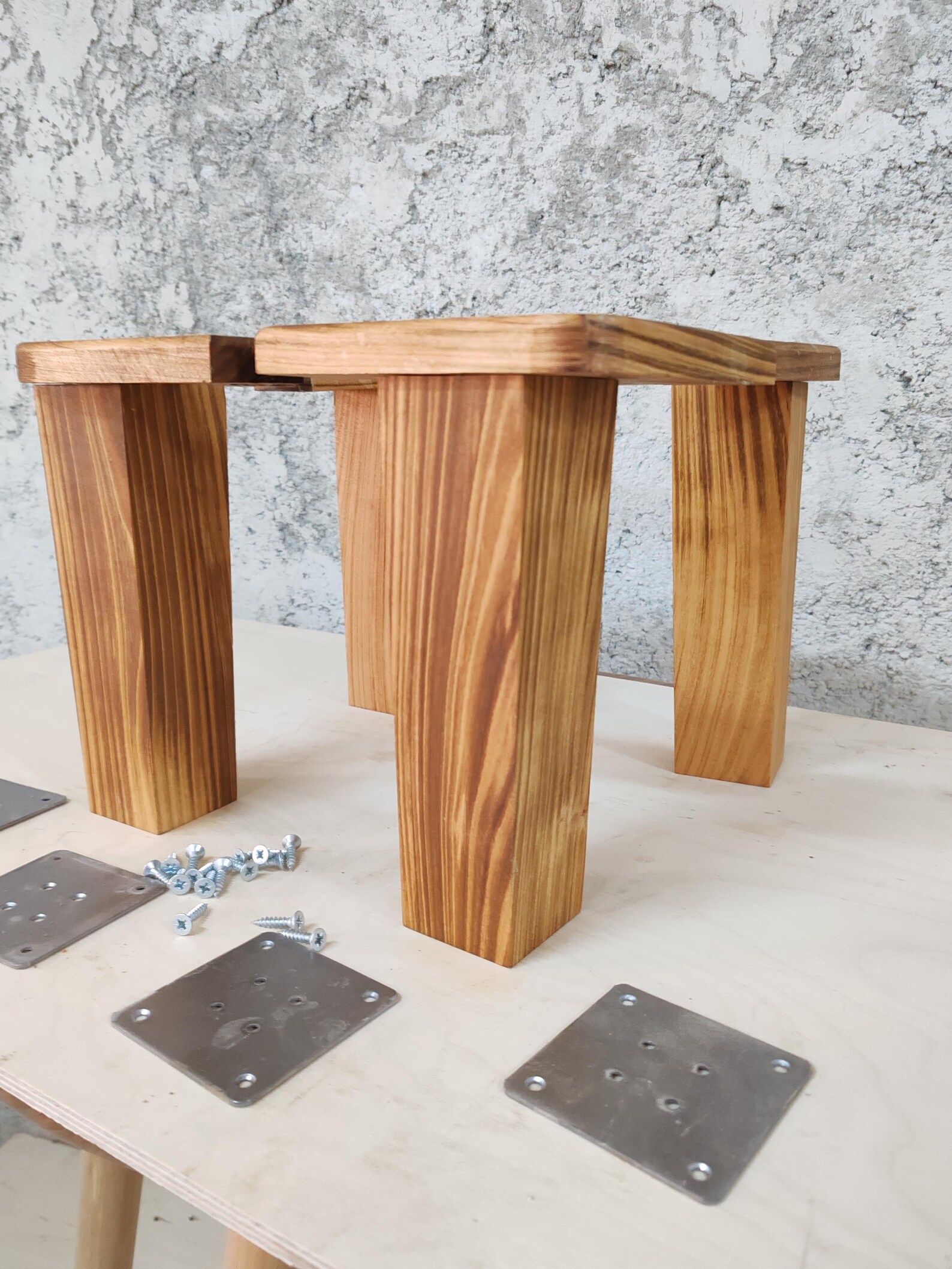 Cherry Table Legs Square Handcrafted, Coffee Table Legs , 3" Square ...