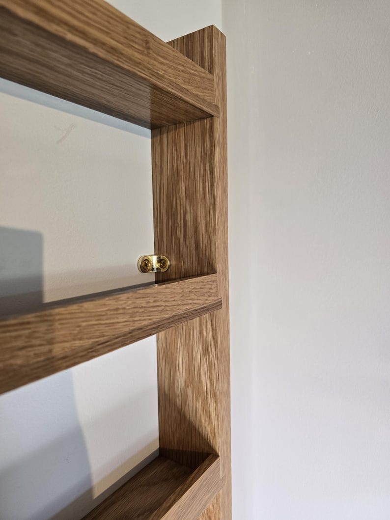 Solid Oak Spice Rack With Bracket Fittings - Etsy