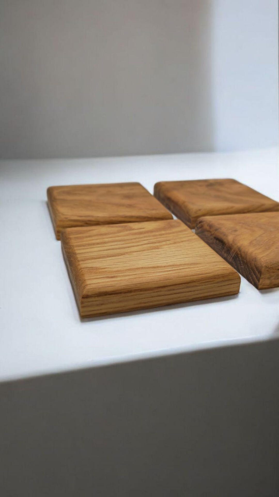 Solid Oak Coasters (white American Oak) - Etsy