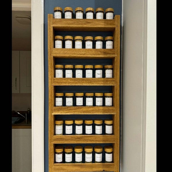 Spice Rack Wall Mount - Etsy