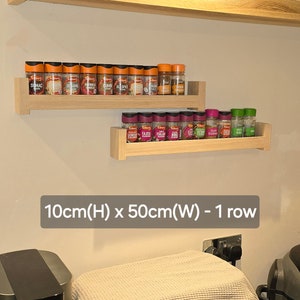 Solid Oak Spice Rack - Etsy