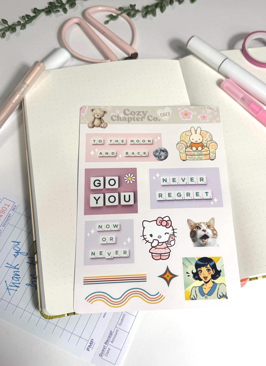 Pink and Cute Aesthetic, Junk Journal Sticker Sheet,journal Cover ...