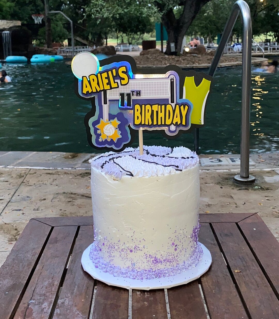 Volleyball 3D Cake Toper, Volleyball Cake Topper, Girls Sports Cake ...