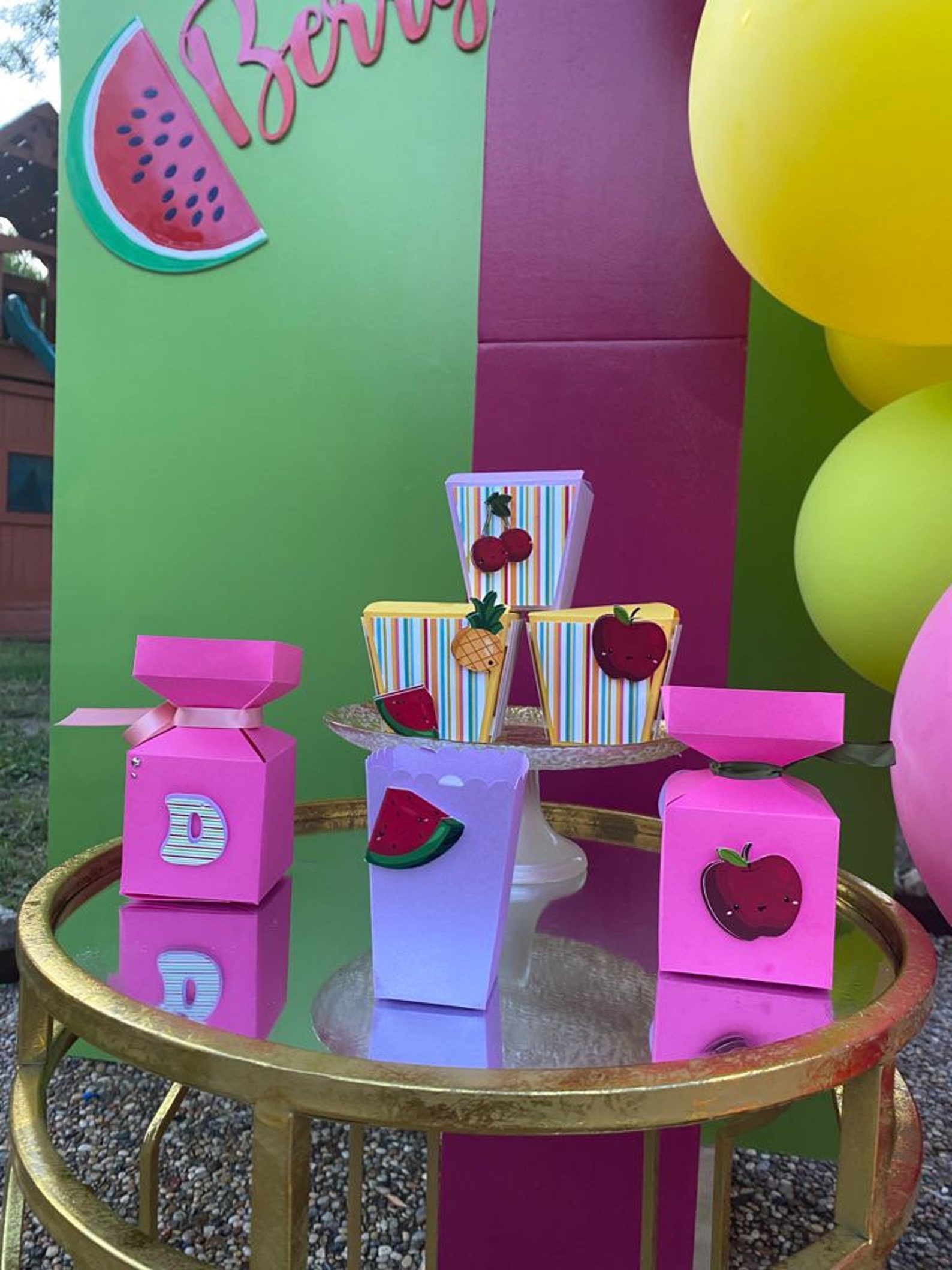 Tutti Frutti Party Favor Box, Favor Box, Girls Favor Box, Chic Favor ...