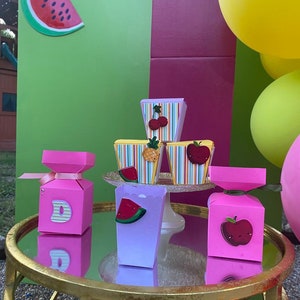 Tutti Frutti Party Favor Box, Favor Box, Girls Favor Box, Chic Favor ...