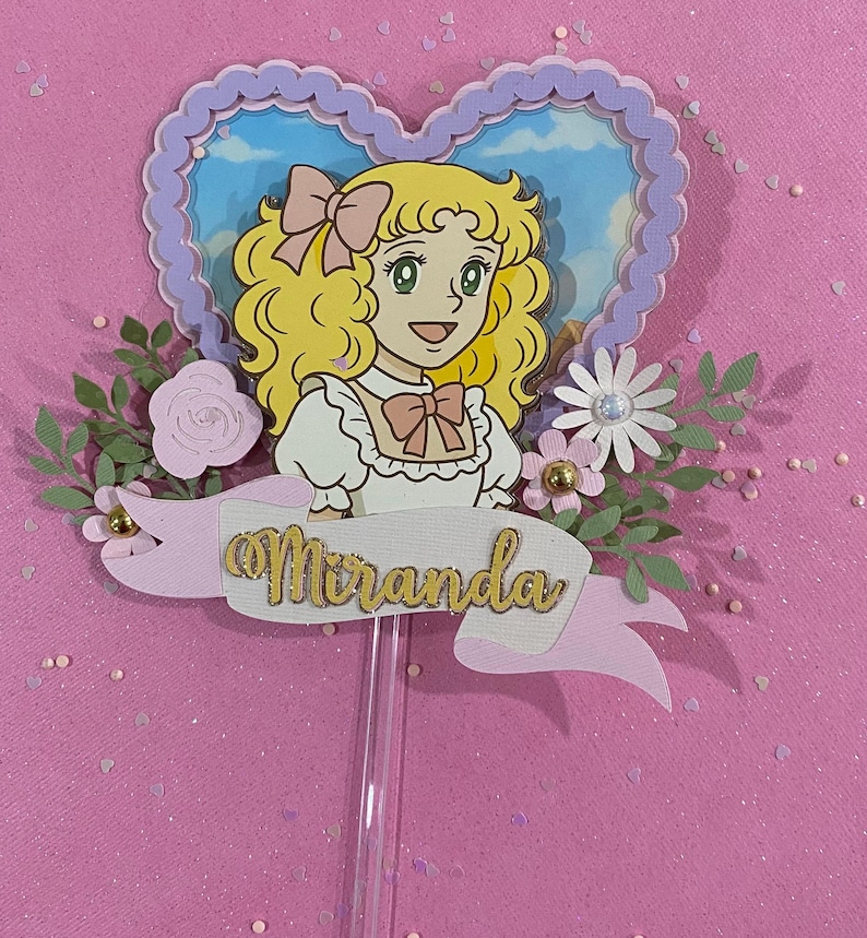 Candy Candy Cake Topper: Custom Name, Vintage Anime Party - Etsy