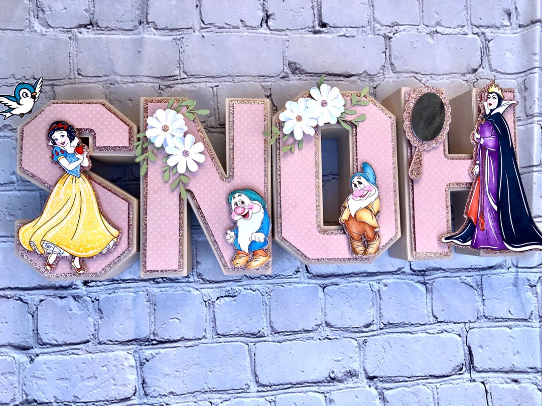 Snow White 3D Letters/ Princess Party/ First Birthday/ Snow White Party ...