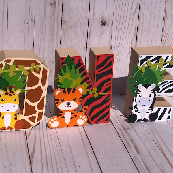 Safari Letters - Etsy