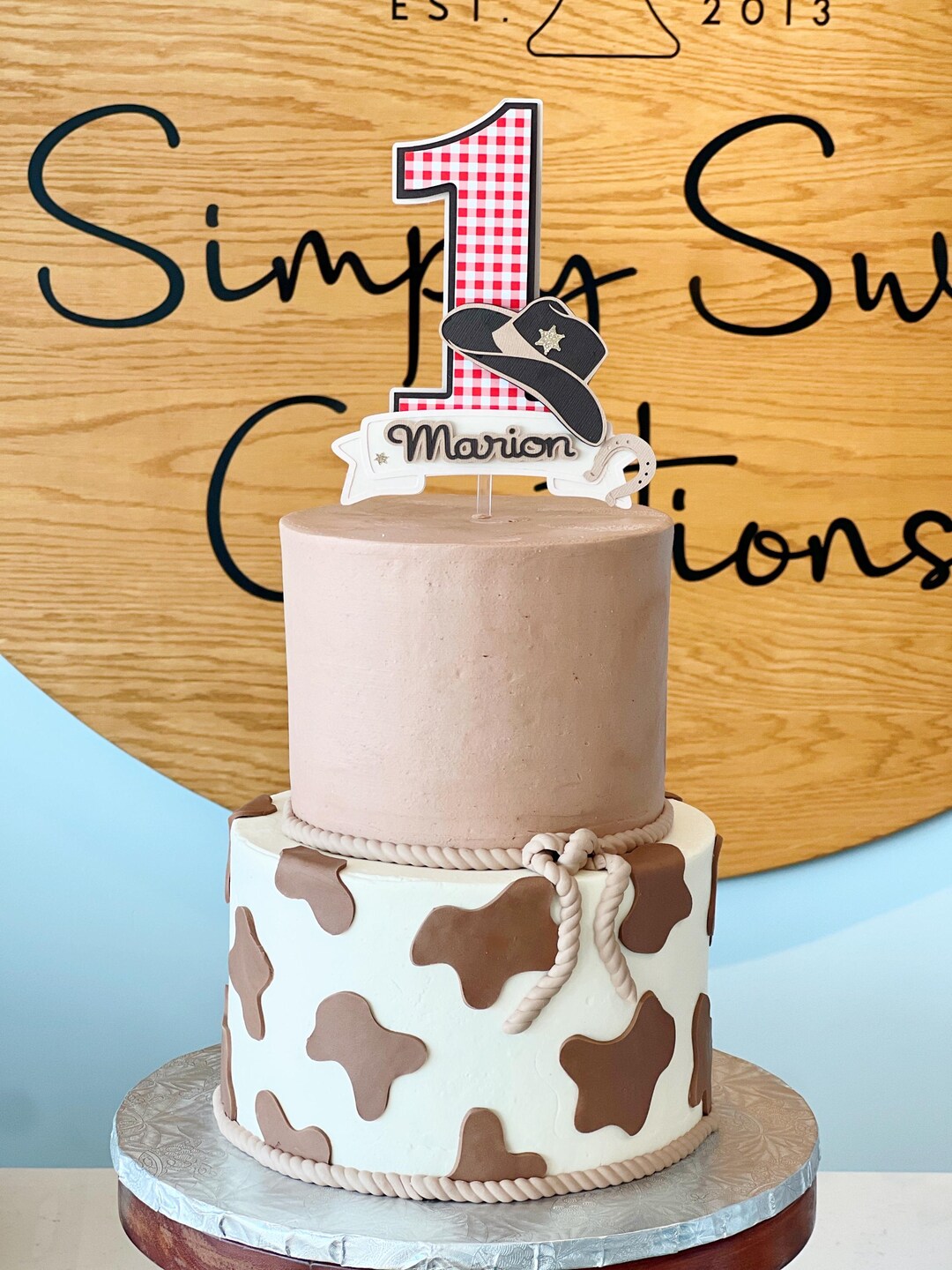 My First Rodeo Cake Topper, Western Decor, Cake Topper, Rodeo Theme ...