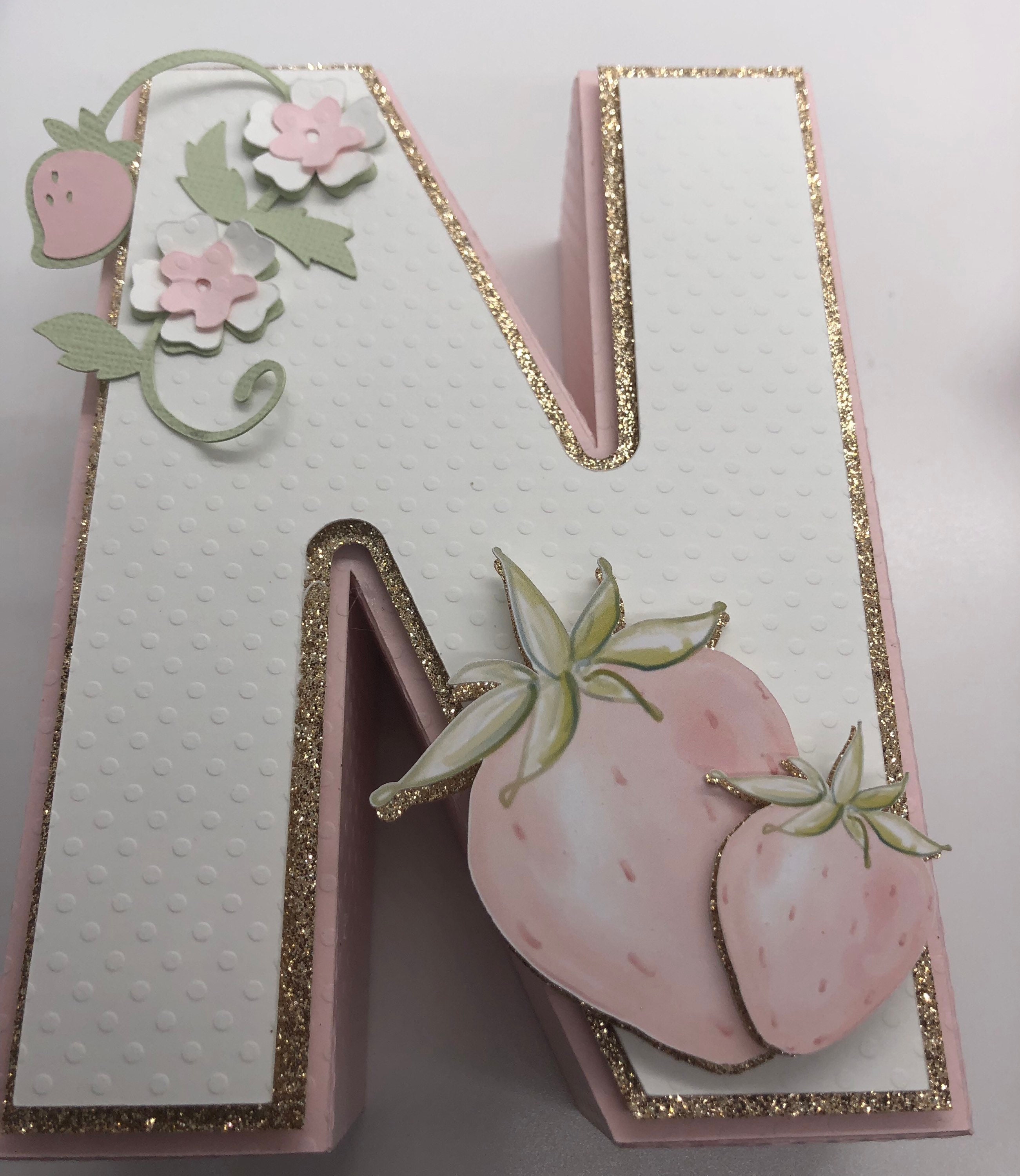 Berry Sweet One 3d Letters Berry Sweet Strawberry 3d - Etsy